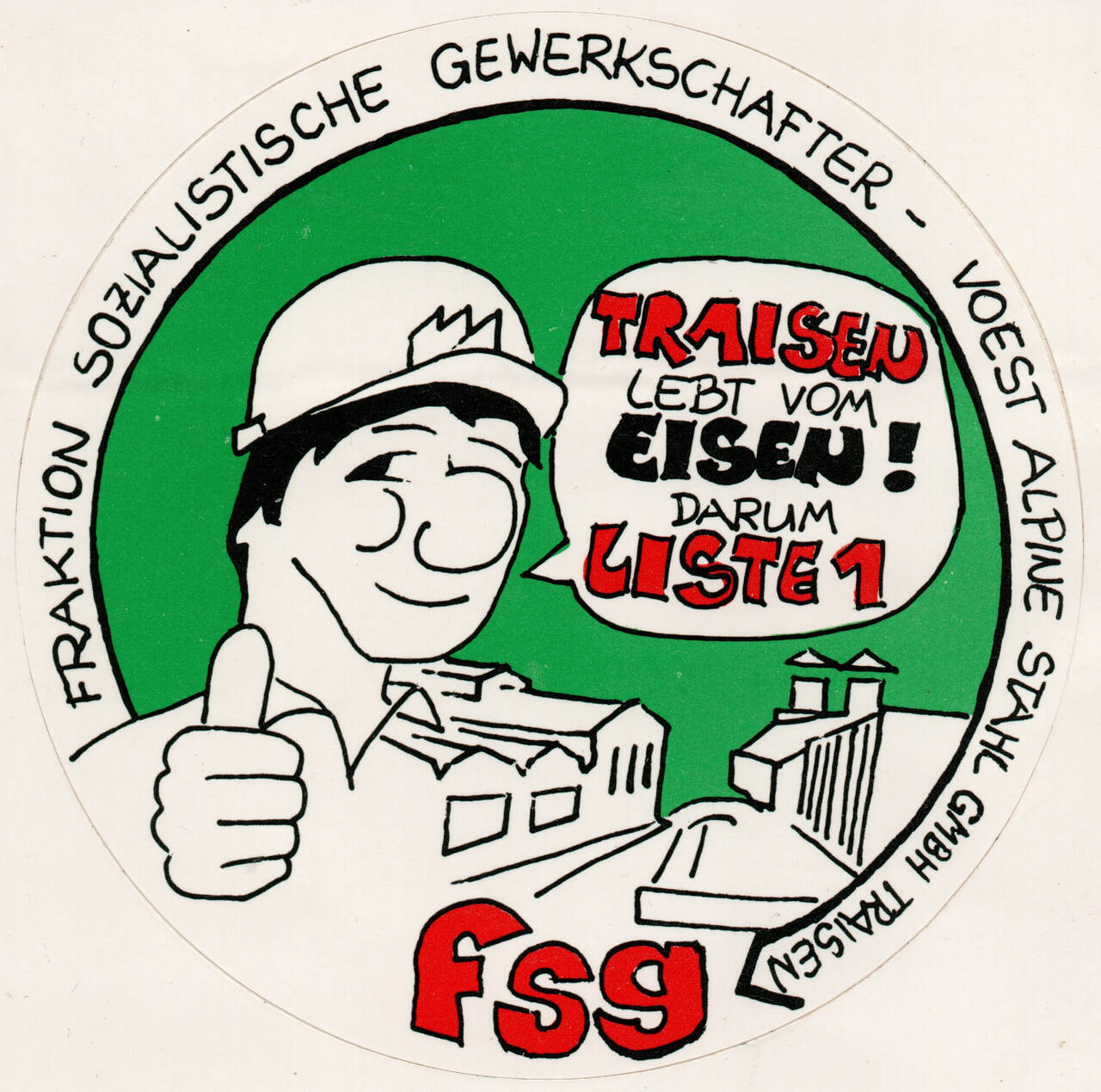 Aufkleber VOEST - Betriebsrat FSG