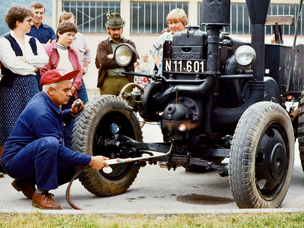 Seiterle Rudolf mit dem Lanz Bulldog